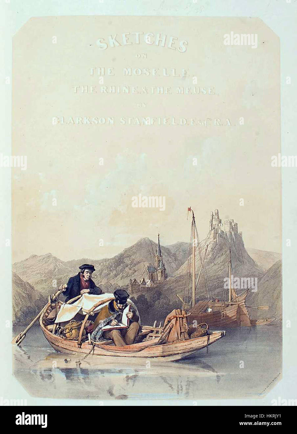 This painting depicts the scenic landscape of Clotten, located along ...