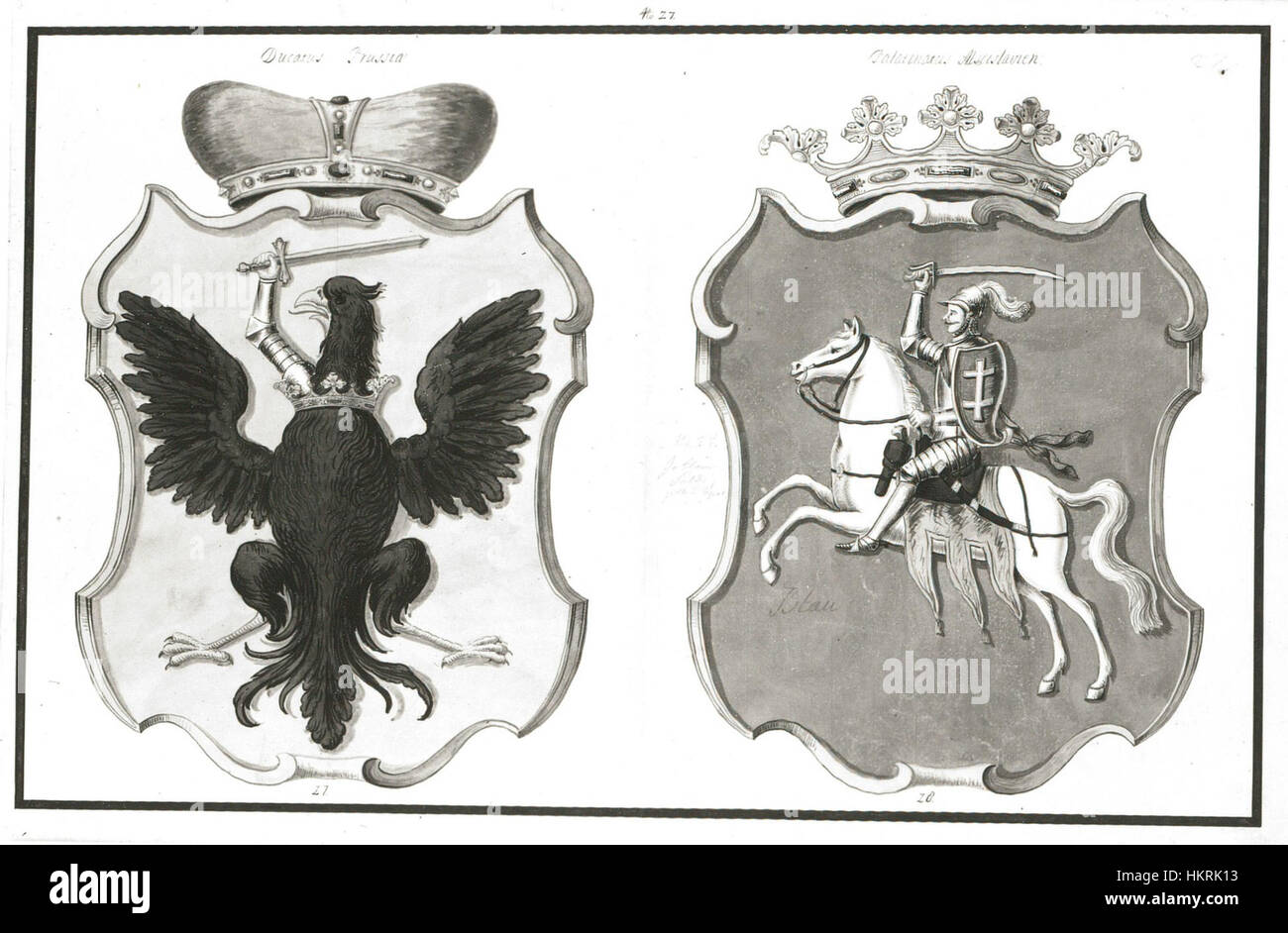 This artwork depicts the coats of arms of Royal Prussia and Mstsislaw ...