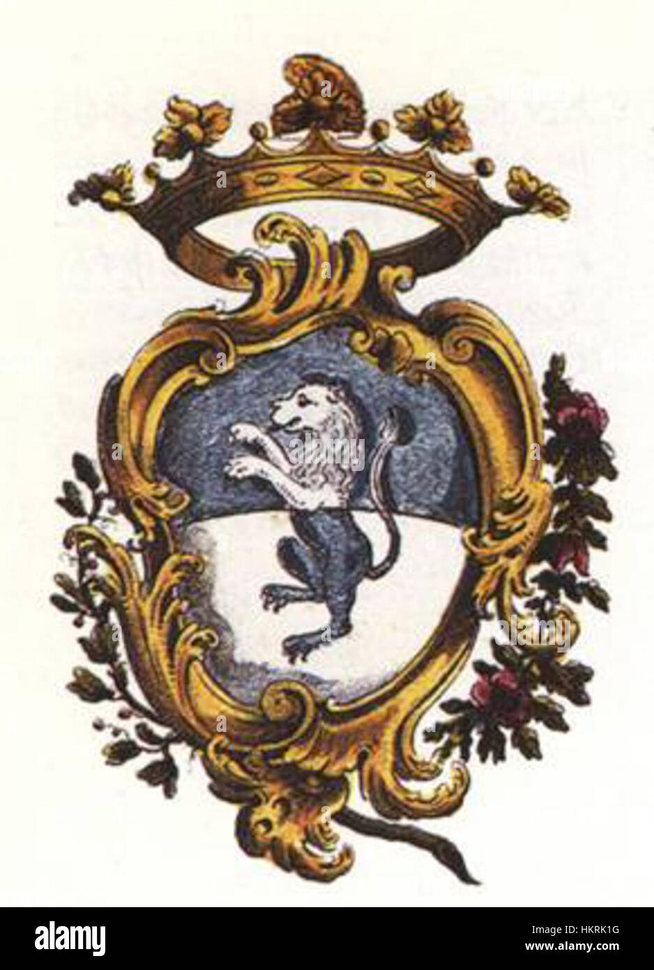 A detailed artwork of the coats of arms of the House of Pisani ...