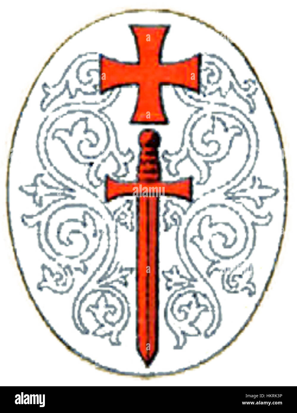 The coat of arms of the Livonian Brothers, a medieval military order ...