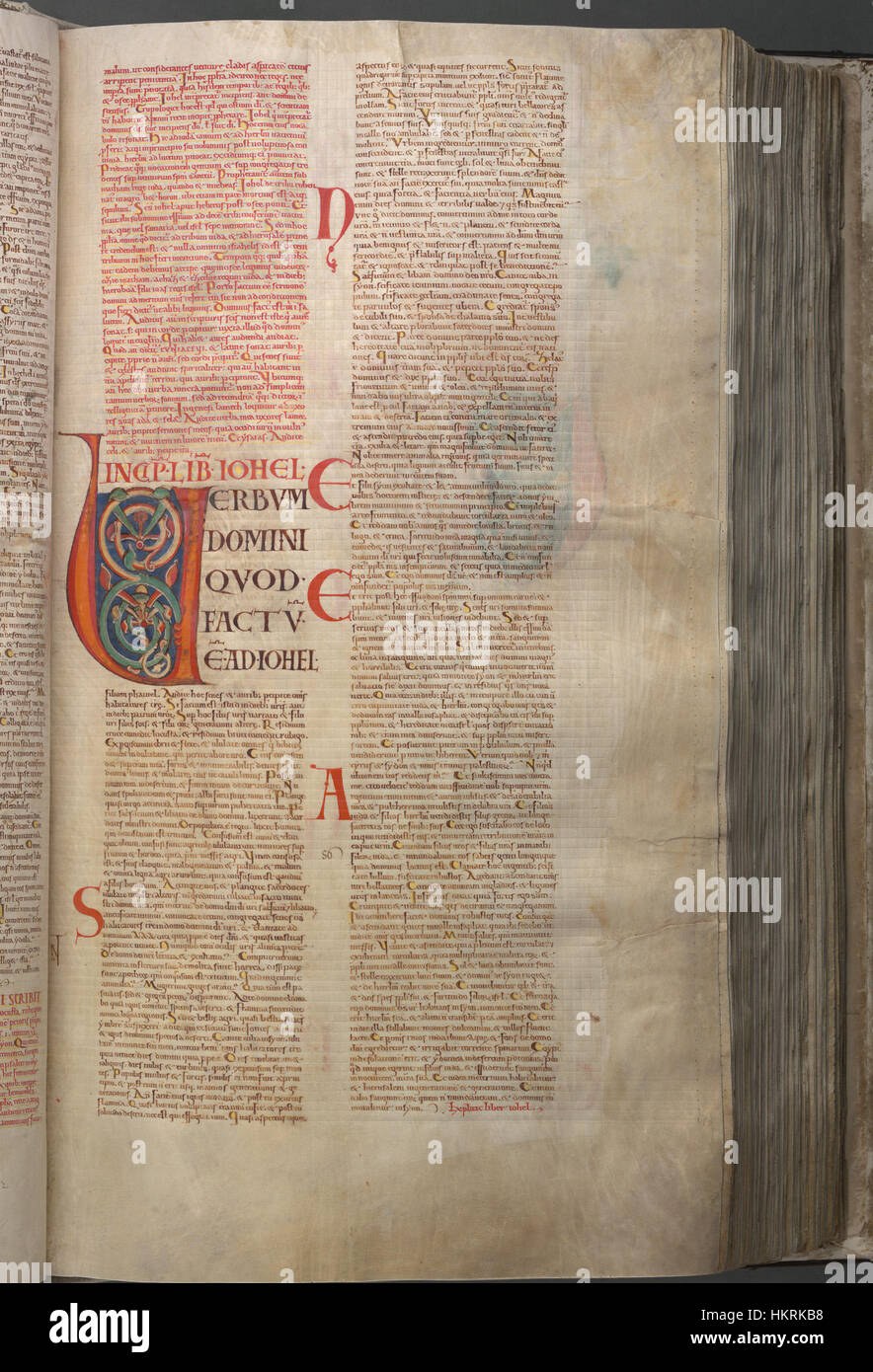 A page from the Codex Gigas, known as the 'Devil's Bible,' featuring ...