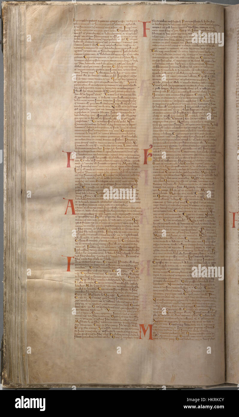 This manuscript page from the Codex Gigas, also known as the Devil's ...