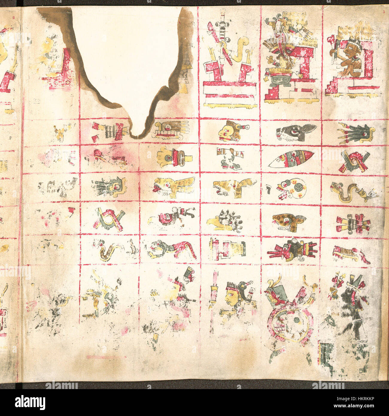 The Codex Borgia, an ancient Aztec manuscript, contains intricate ...