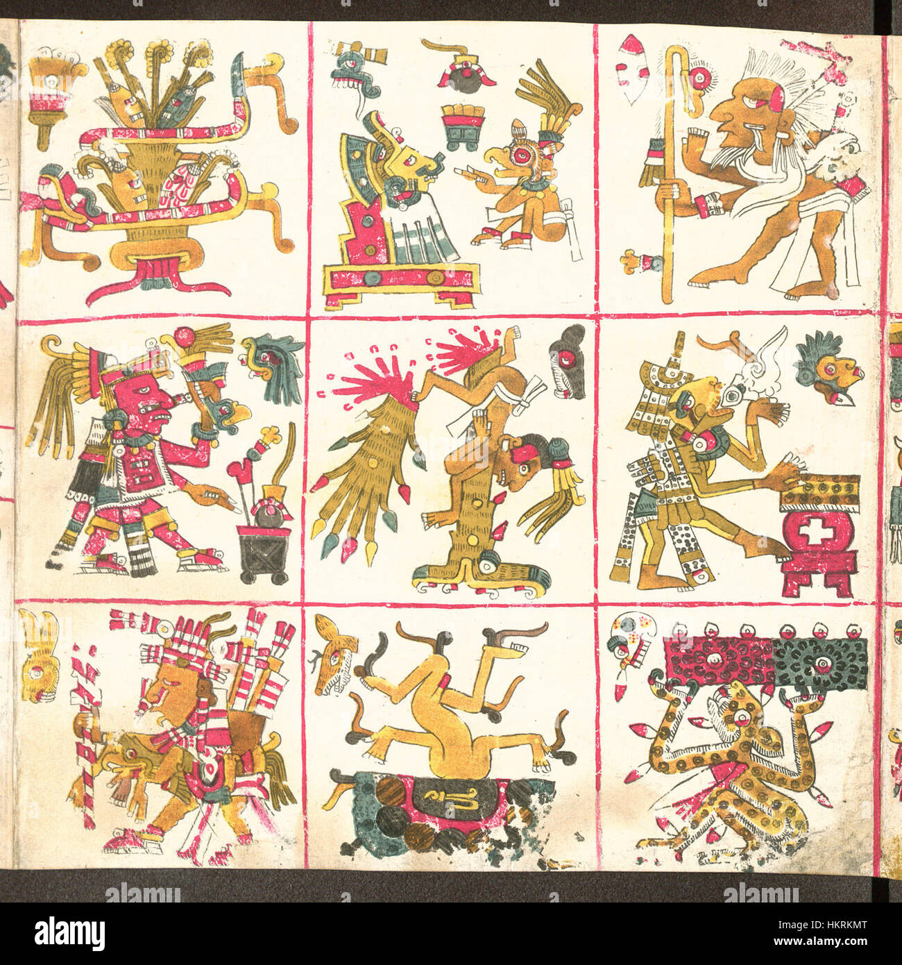 Page 24 of the Codex Borgia is a highly detailed and vibrant ...
