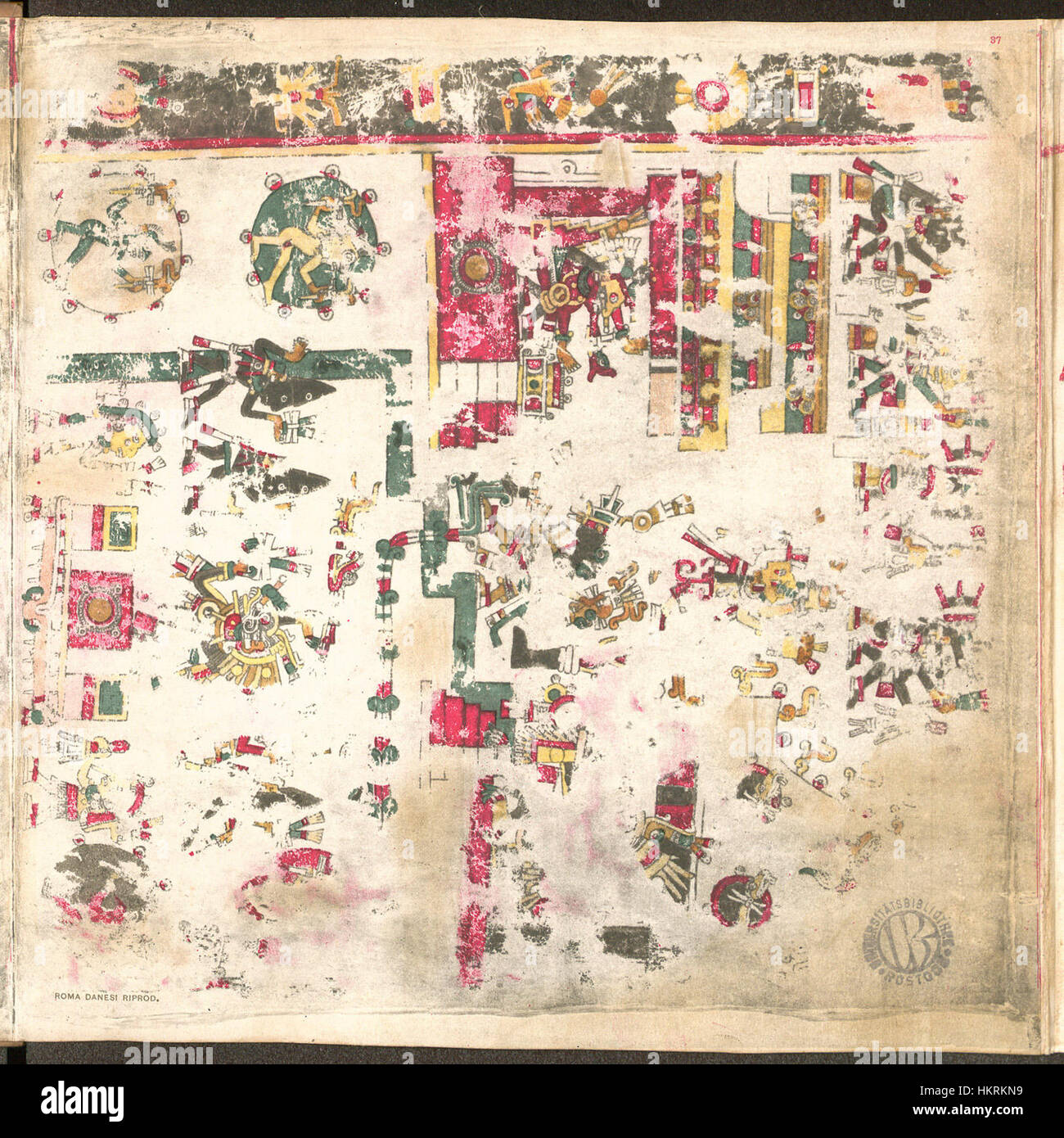 The Codex Borgia, an ancient Mesoamerican manuscript, illustrates the ...