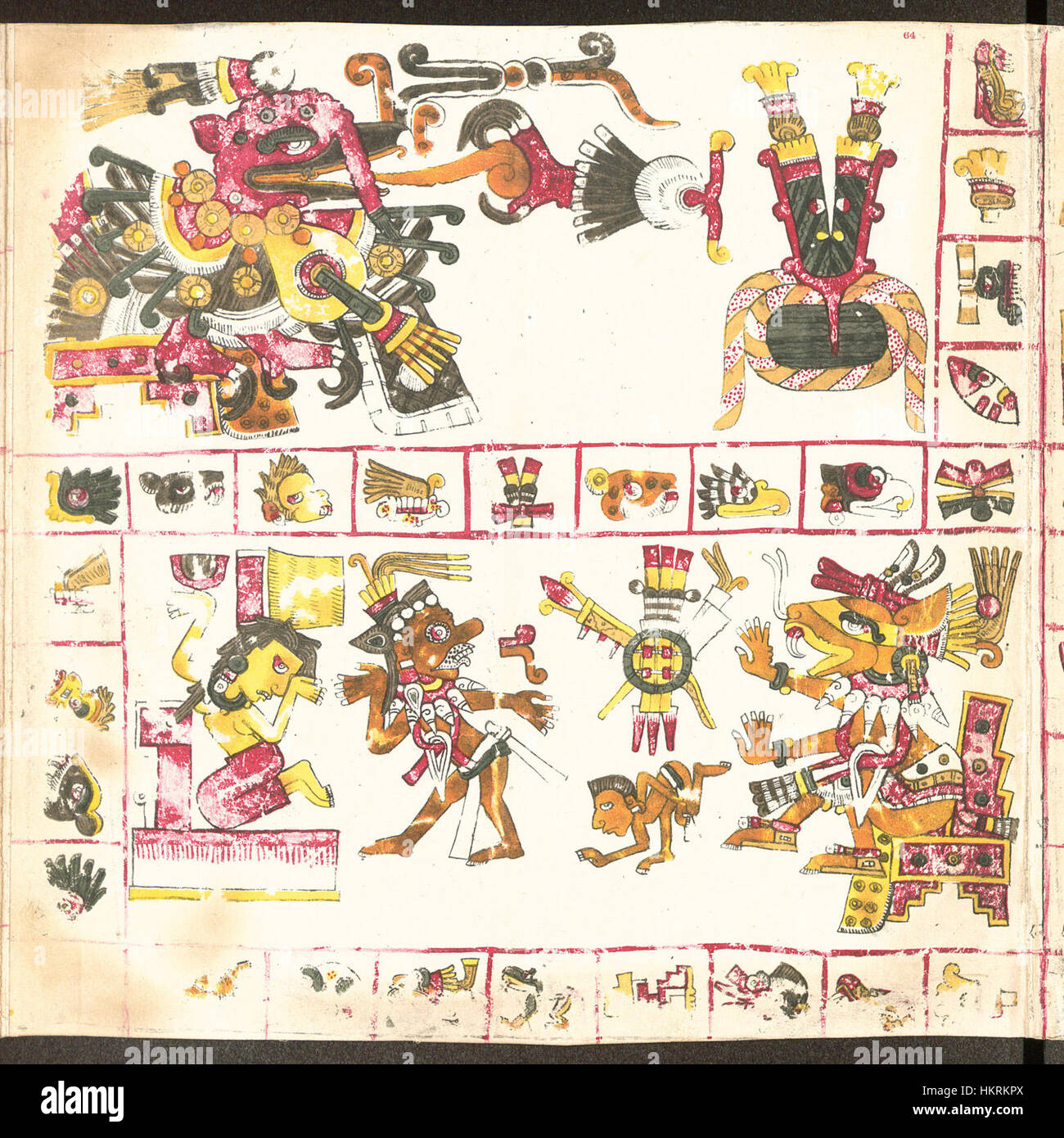 Page 64 of the Codex Borgia is a pre-Columbian Mesoamerican manuscript ...