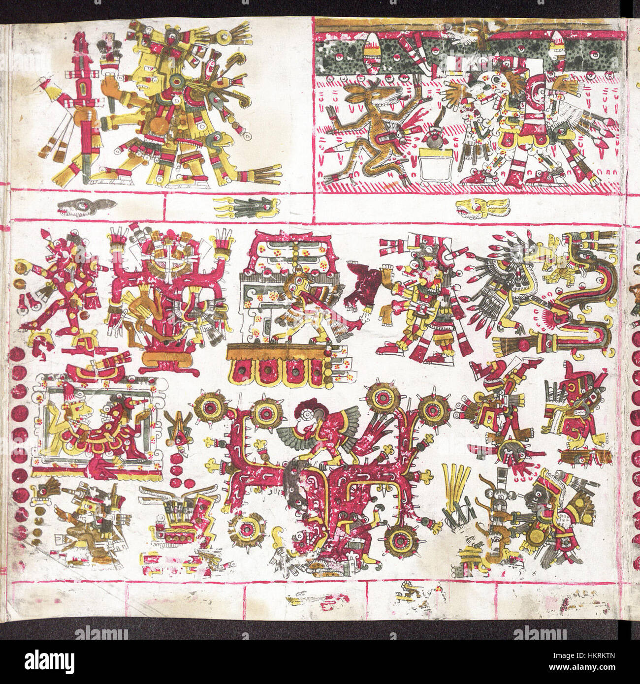 'Codex Borgia' page 52 is an ancient Mesoamerican manuscript ...