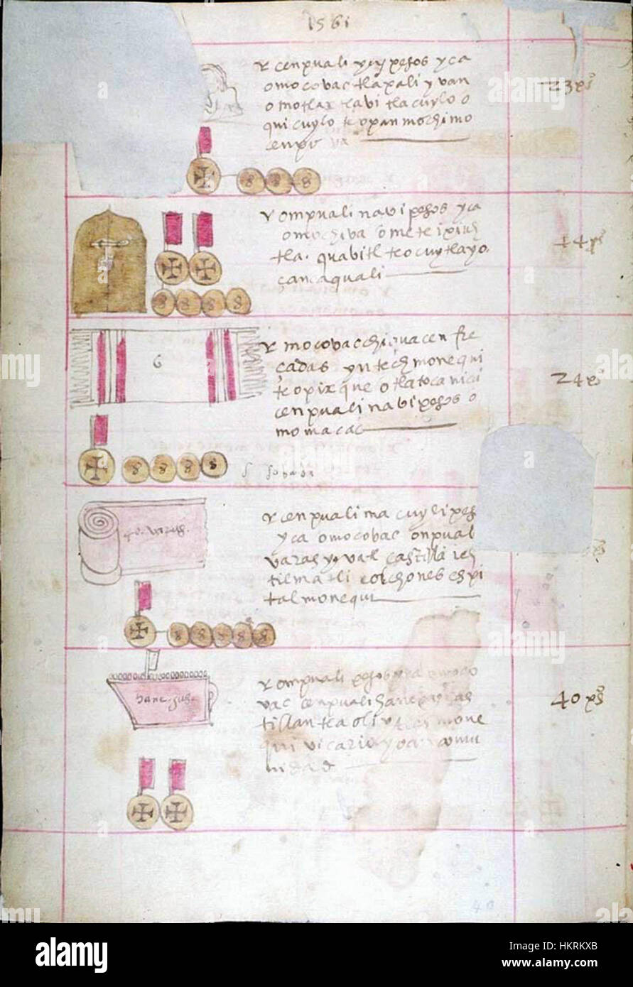 'Codex Sierra 40' is a historical manuscript illustration or painting ...