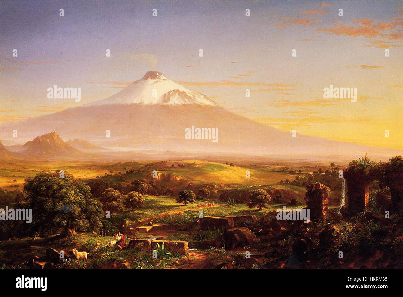 Cole Thomas' 1842 painting of Mount Etna captures the majestic ...