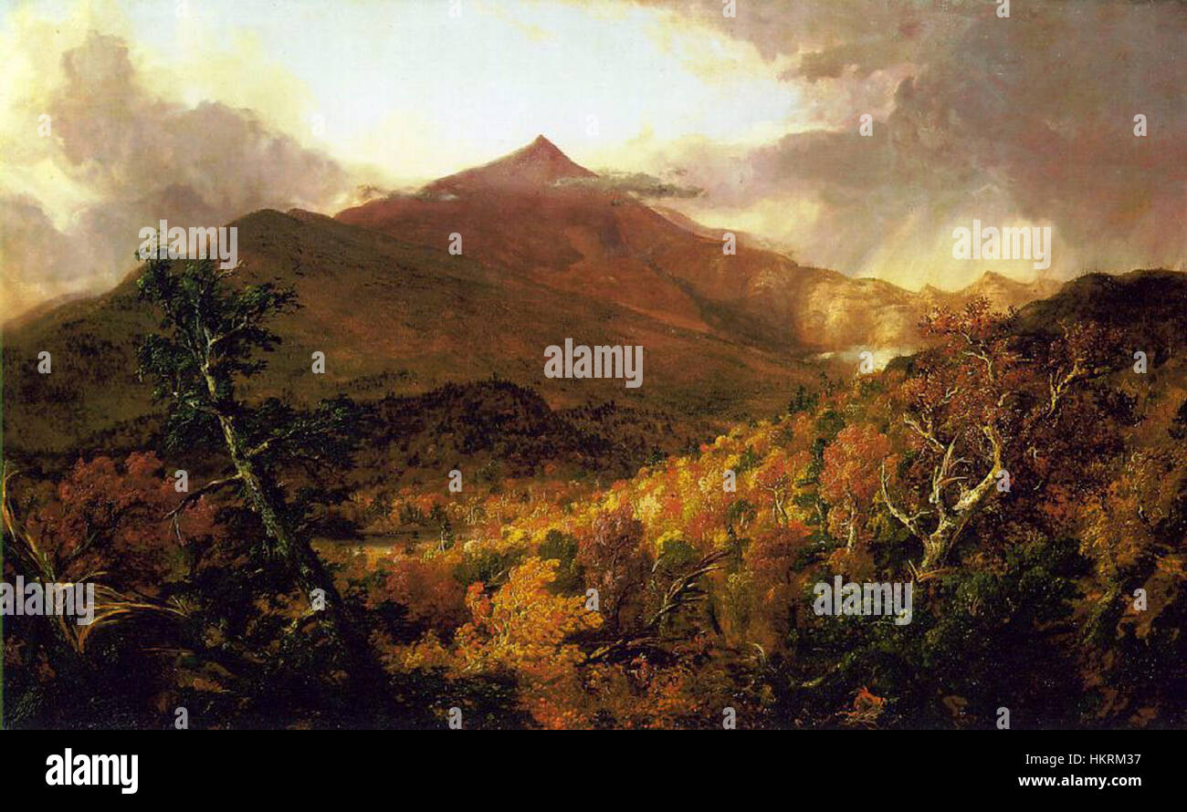 Cole Thomas' painting of Schroon Mountain in the Adirondacks, created ...