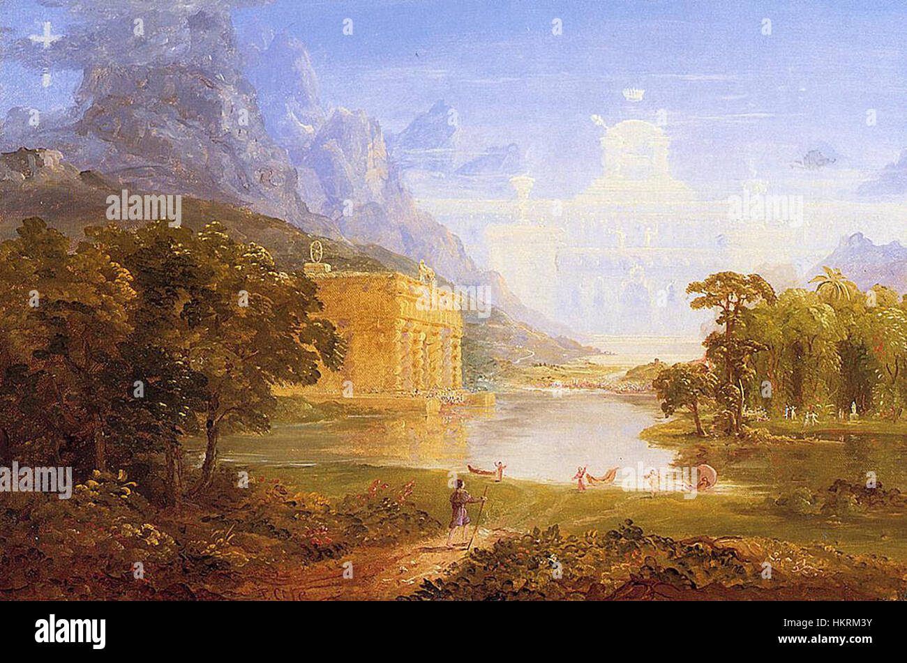 This painting, The Cross and the World, by Thomas Cole, is a study for ...