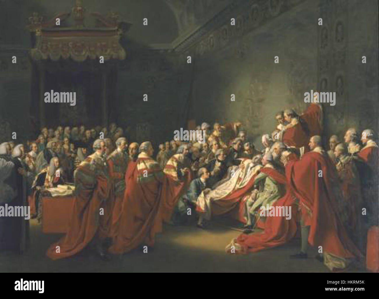 An oil painting depicting the collapse of Chatham, capturing the ...