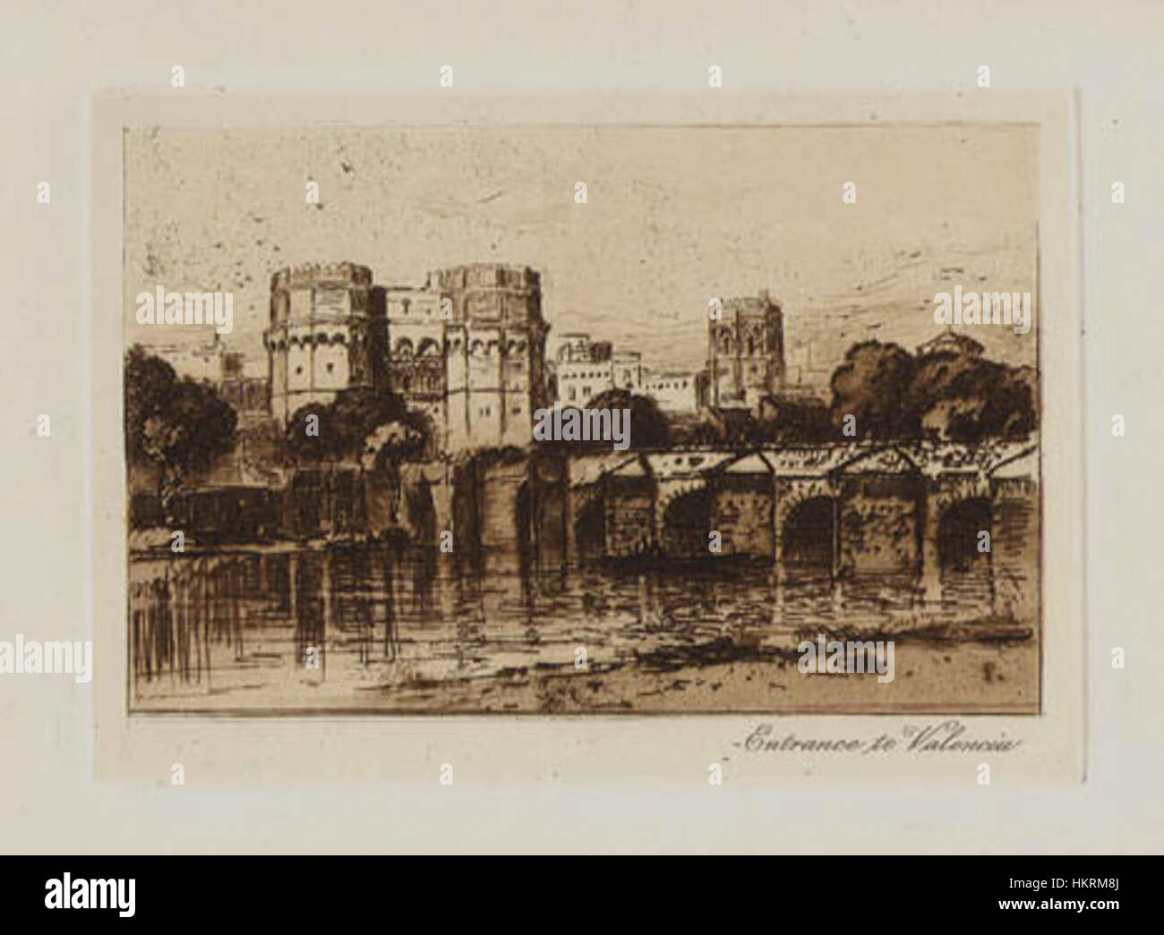 'Entrance to Valencia' by Colman is a historical painting capturing the ...