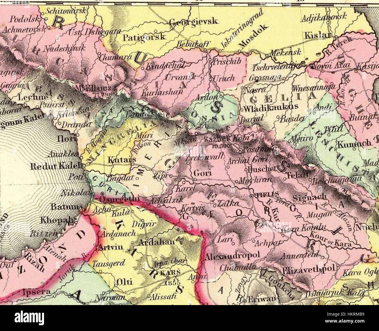 This map by G.W. Colton from 1856 illustrates Turkey in Asia and the ...