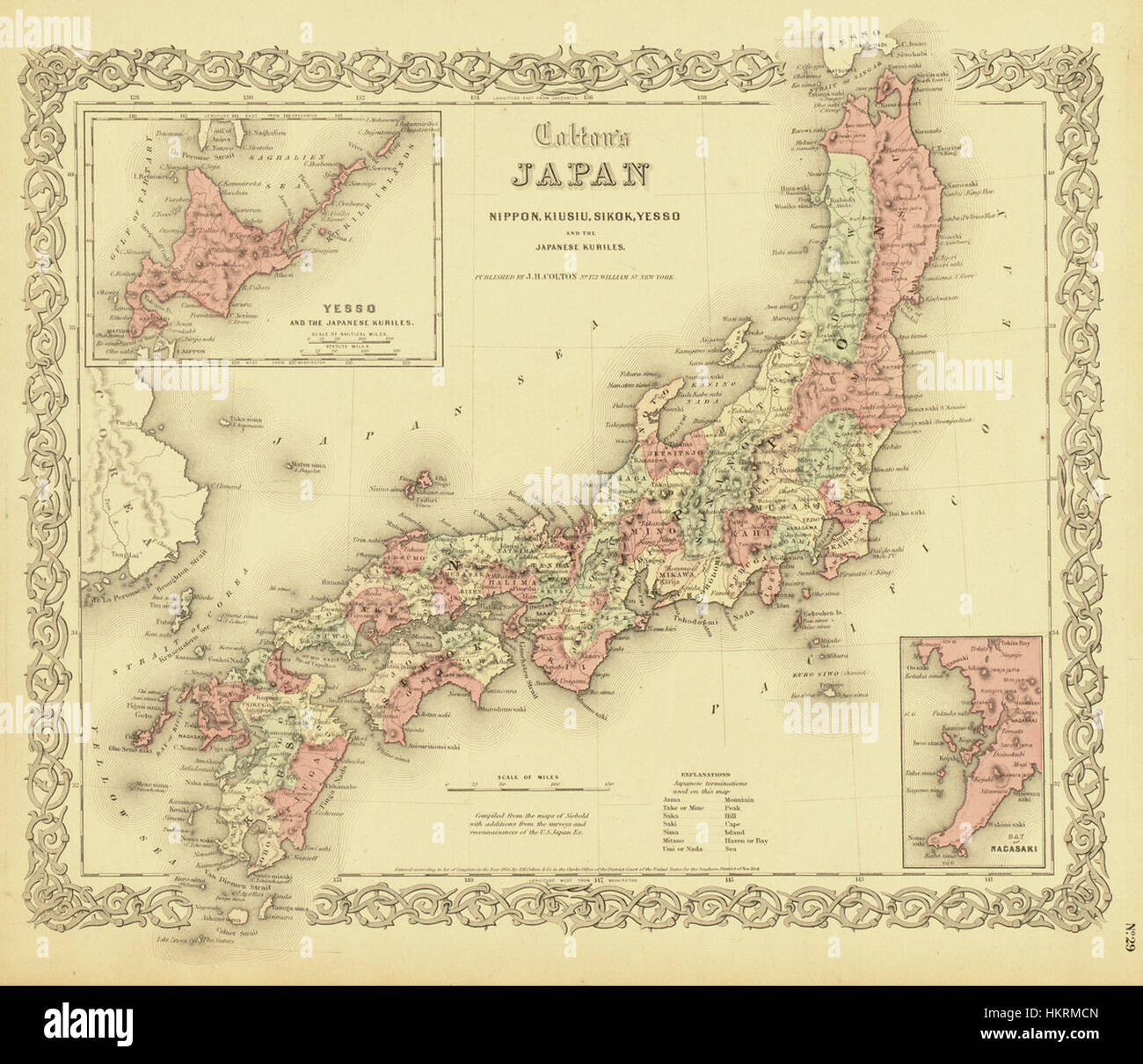 'Colton's Japan' is a detailed historical map from the 19th century ...