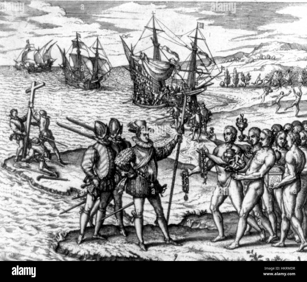 New world discovery christopher columbus Black and White Stock Photos ...