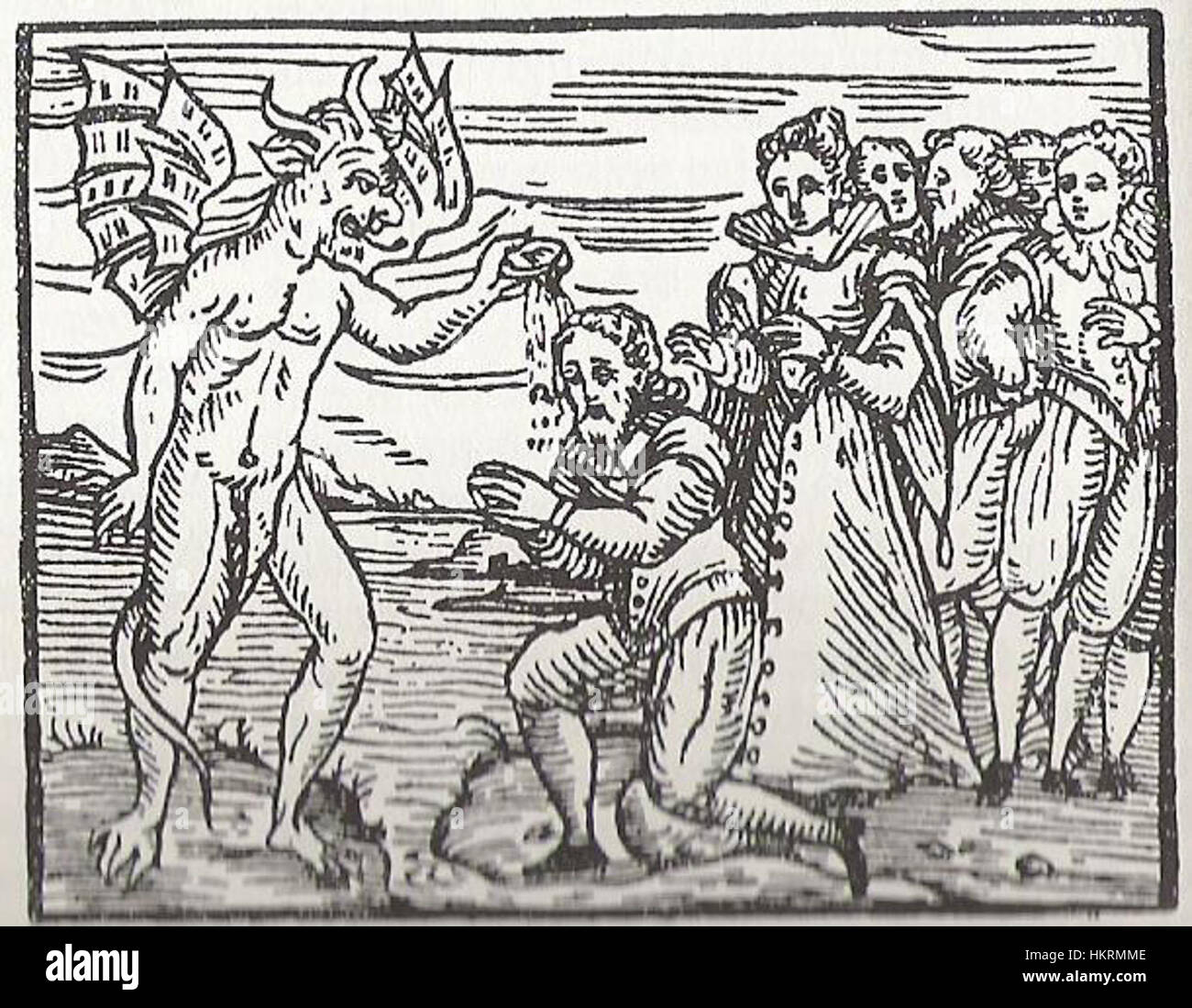 This engraving is from *Compendium Maleficarum*, a historical text ...