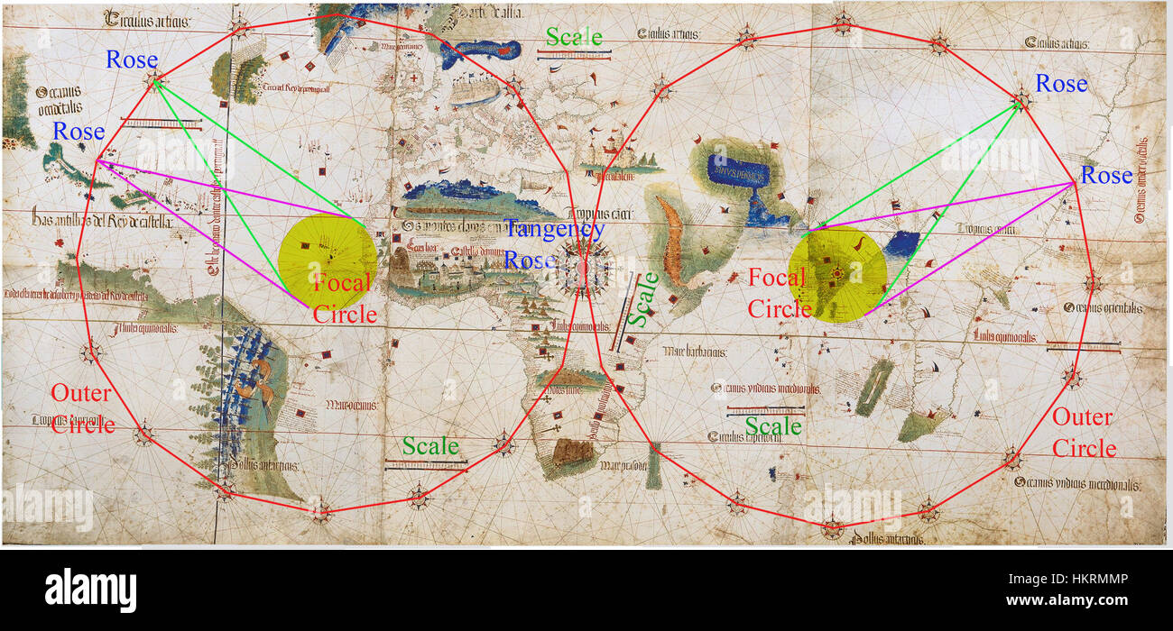The Cantino Planisphere, created in 1502, is an early world map ...