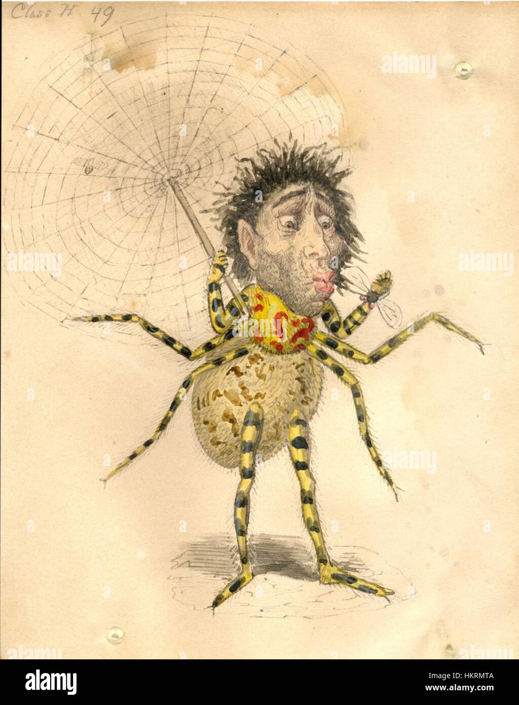 The 1873 painting *Comus* by Spider features a mythical representation ...