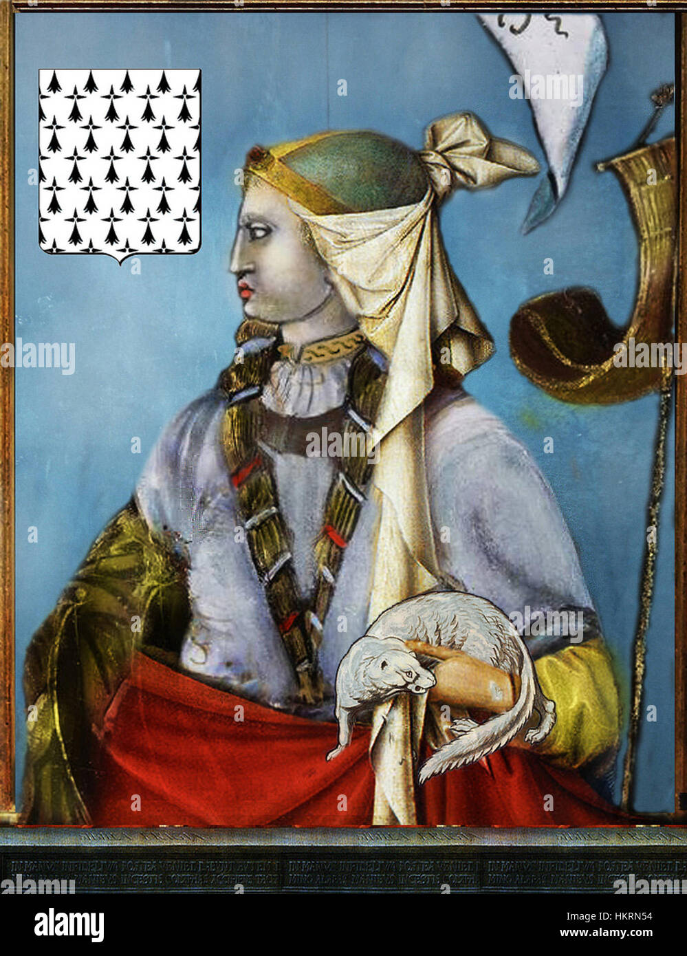 This historical painting depicts Constance of Brittany, Duchess of ...