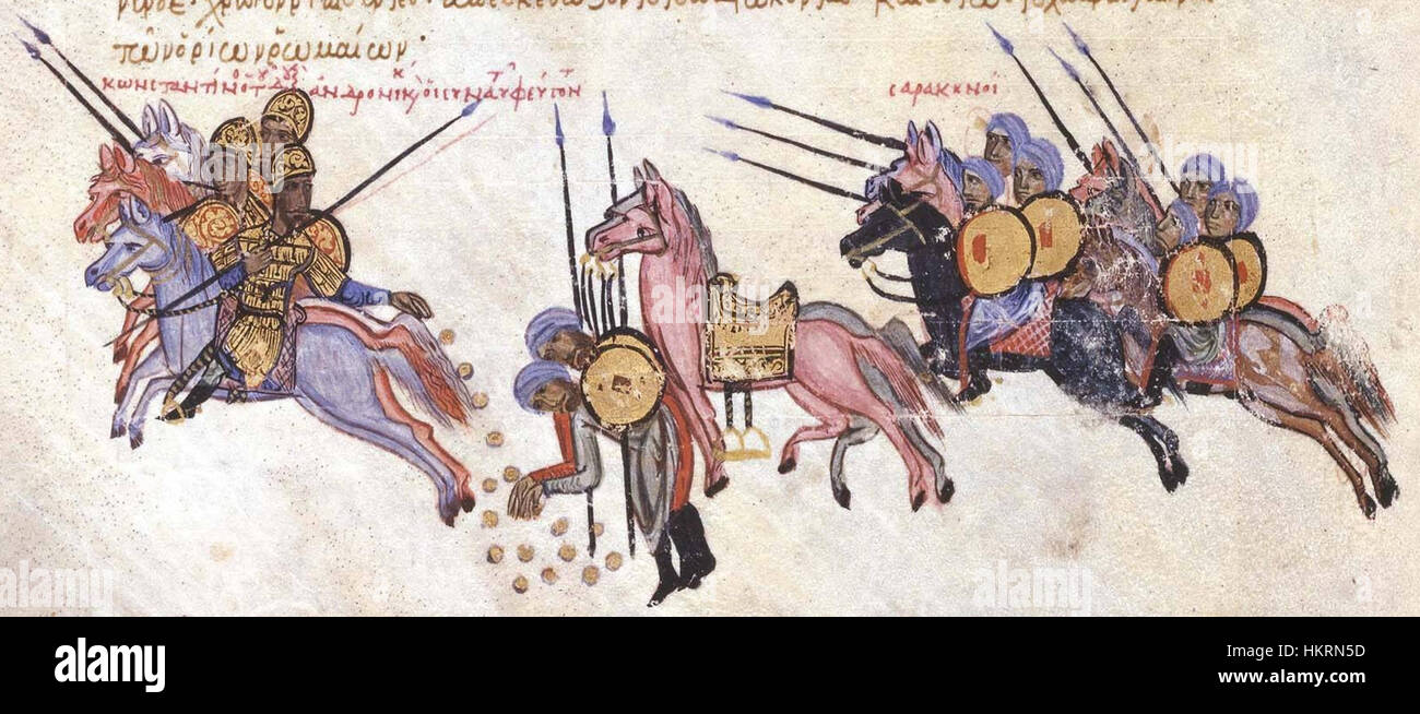 This artwork depicts the dramatic escape of Constantine Doukas from ...