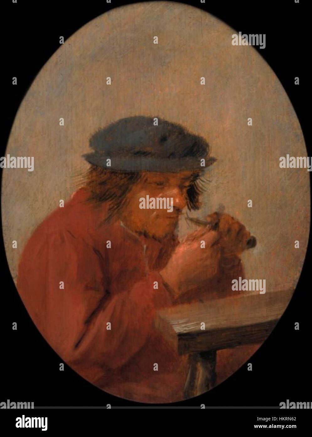 Adriaen Brouwer’s painting 'A Peasant Cutting His Thumbnail' presents a ...