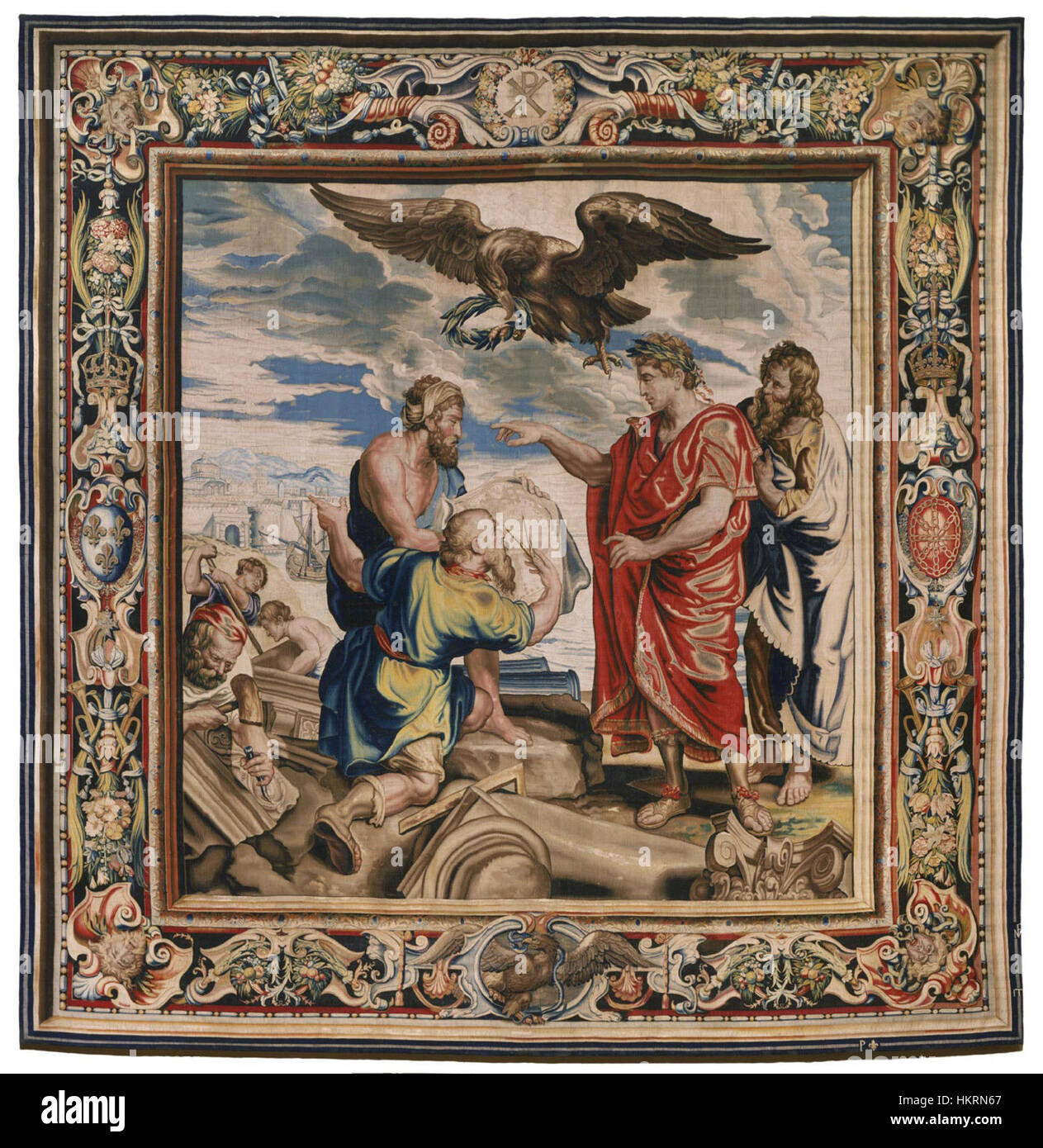 This tapestry, created between 1623 and 1625, depicts Emperor ...