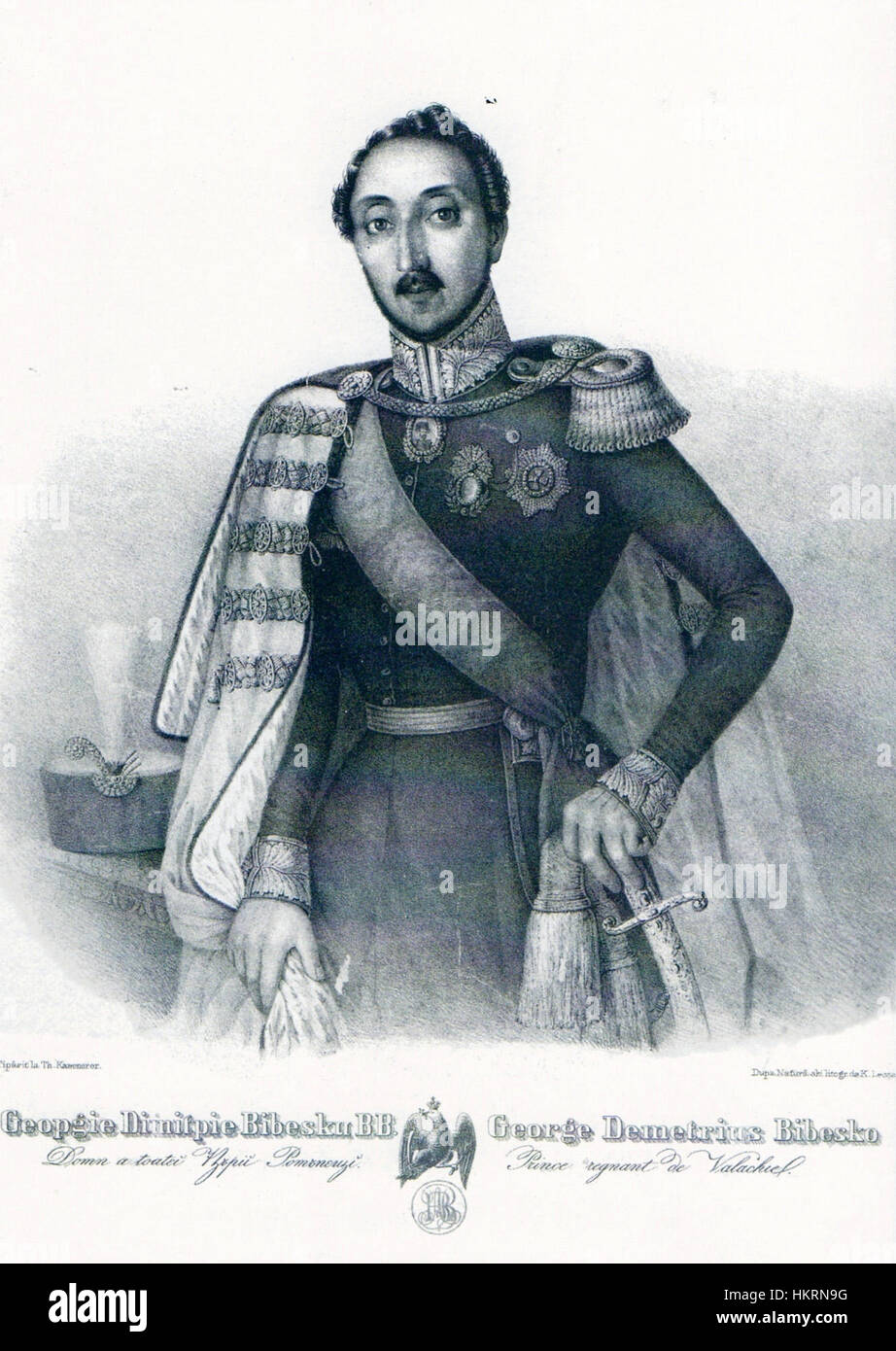 This portrait by Constantin Lecca features Grigore Dimitrie Bibescu, a ...