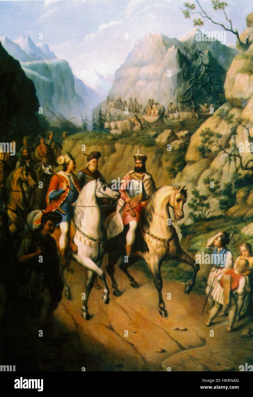 Constantin Lecca's 'Descalecatul lui Radu Negru' depicts a historical ...