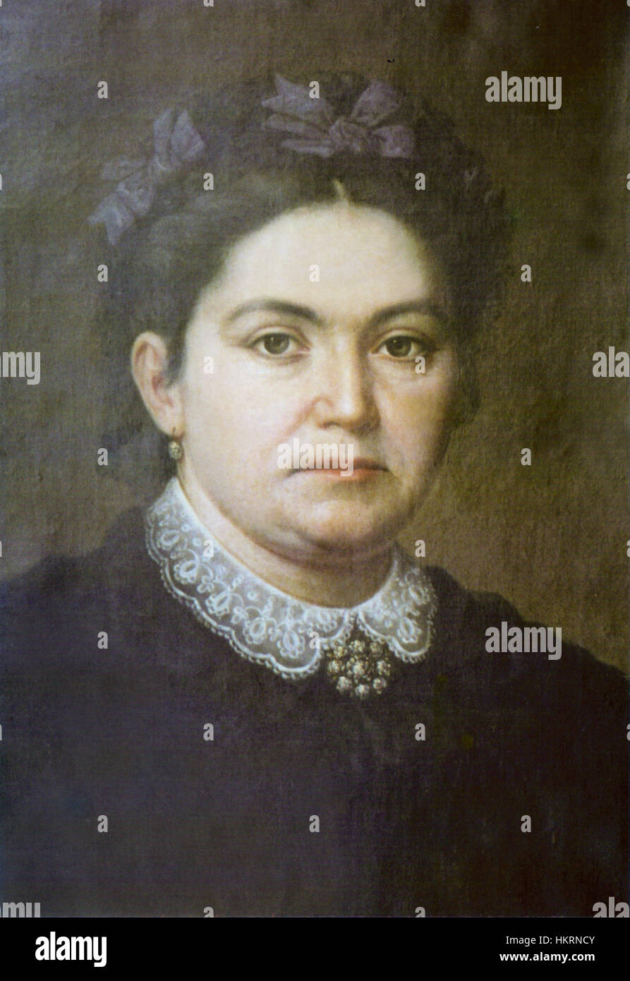 This portrait, 'Portretul Victoriei Lecca' by Constantin Lecca, depicts ...