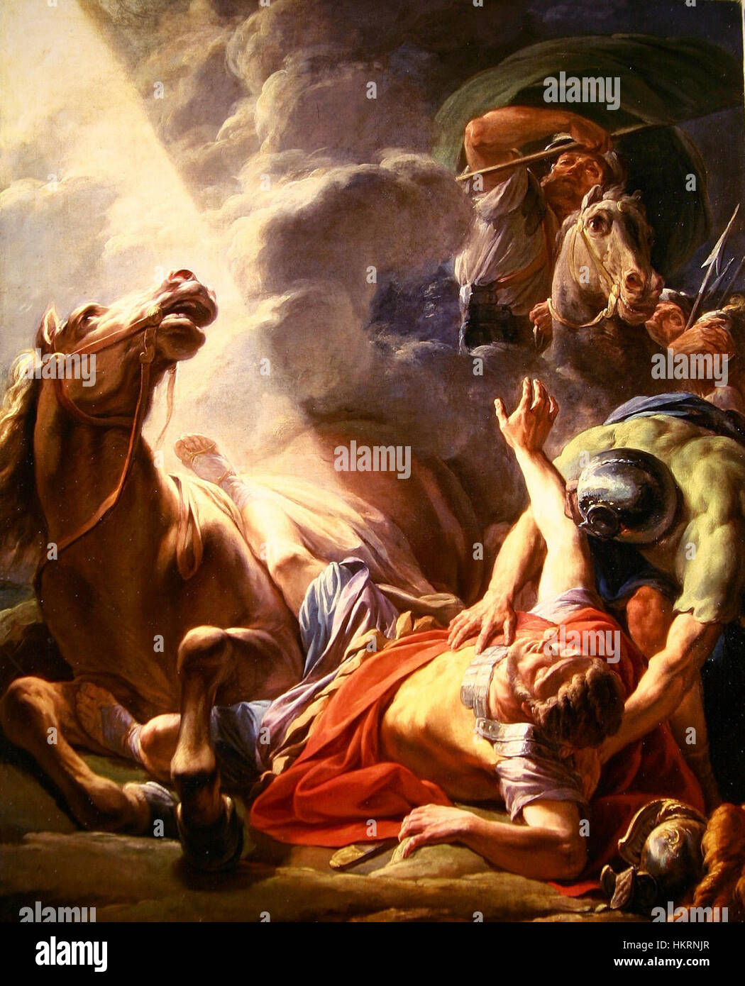 A painting titled 'Conversion of St. Paul', depicting the dramatic ...