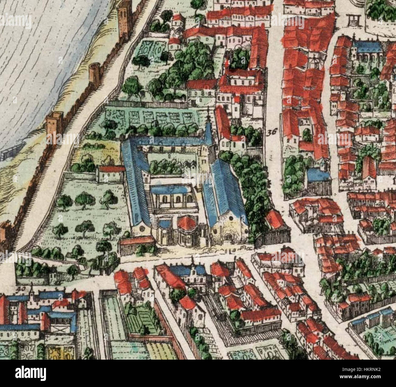 This 1663 painting depicts the convent of the Dominican Order in ...