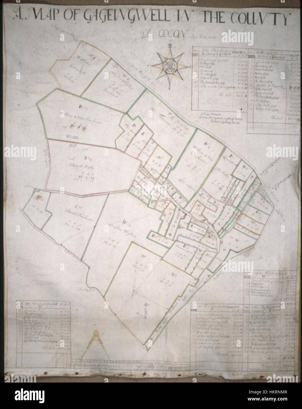 Bodleian Libraries, A map of Gageingwell in the County of Oxon Stock ...