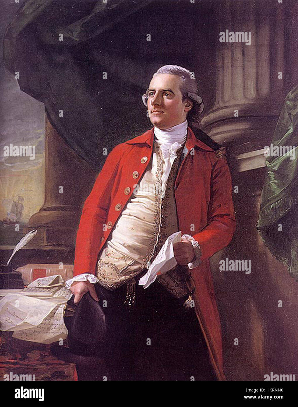 A portrait of Elkanah Watson, an early American farmer and entrepreneur ...