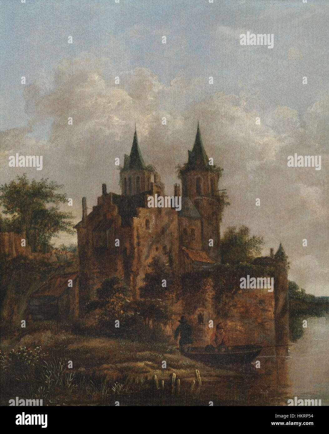 An attributed painting to Cornelis Gerritsz Decker of Wasserschloss, a ...