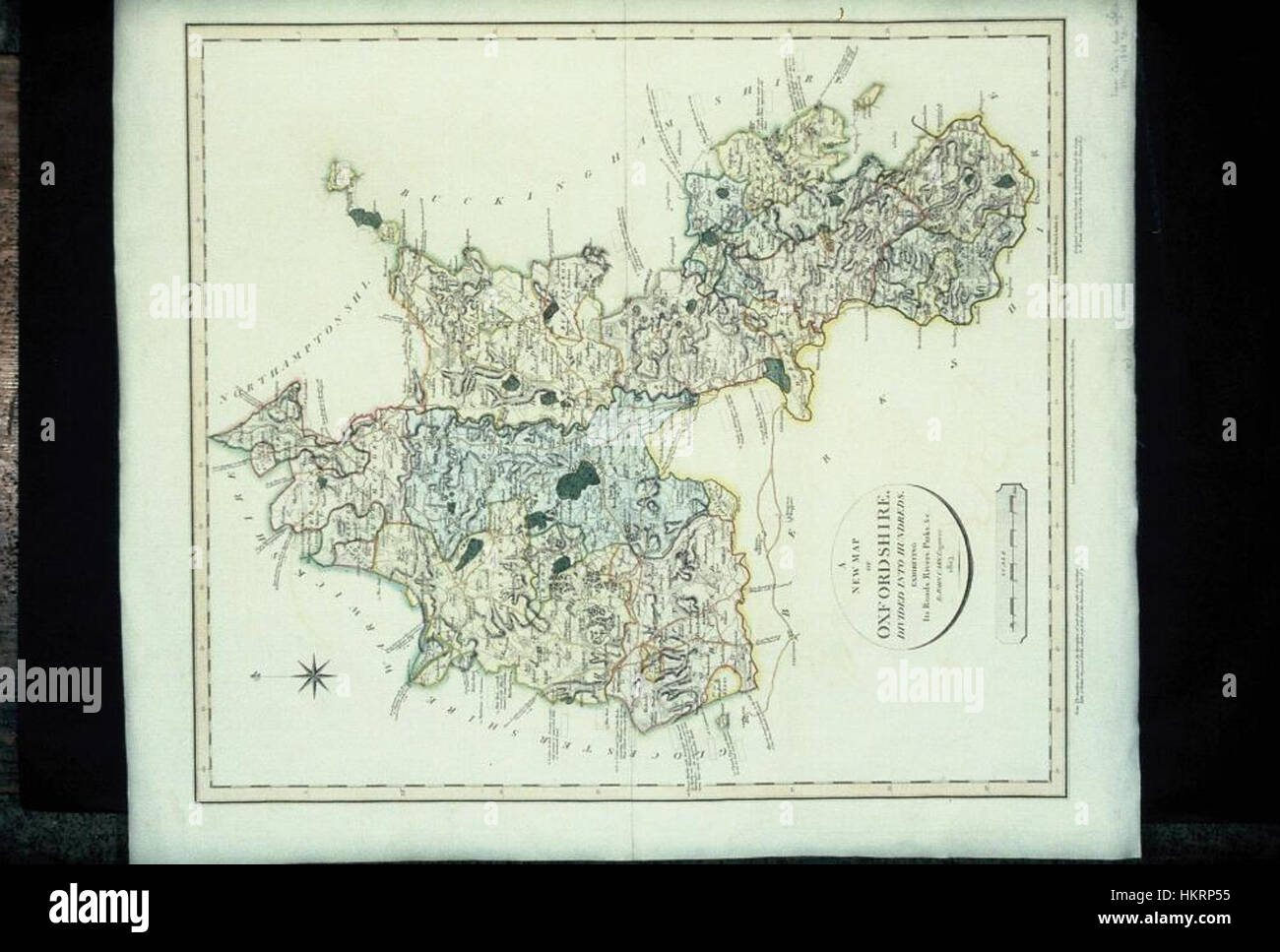 Bodleian Libraries, A New Map of Oxfordshire divided into its Hundreds ...