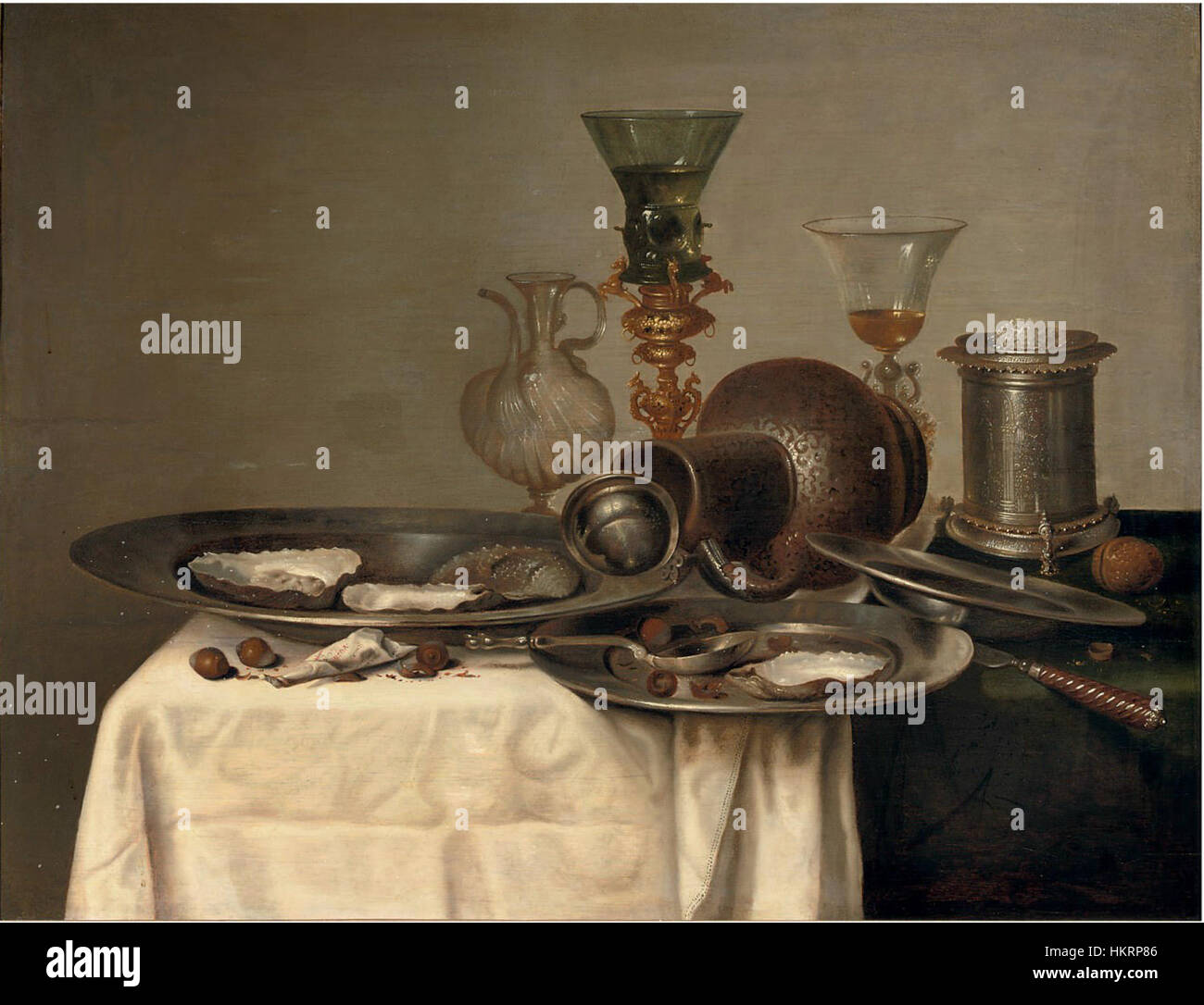 This still life painting attributed to Cornelis Mahu features a ...