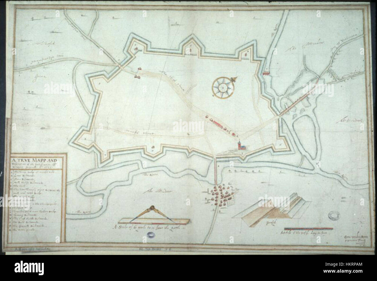 Fortifications map hi-res stock photography and images - Alamy