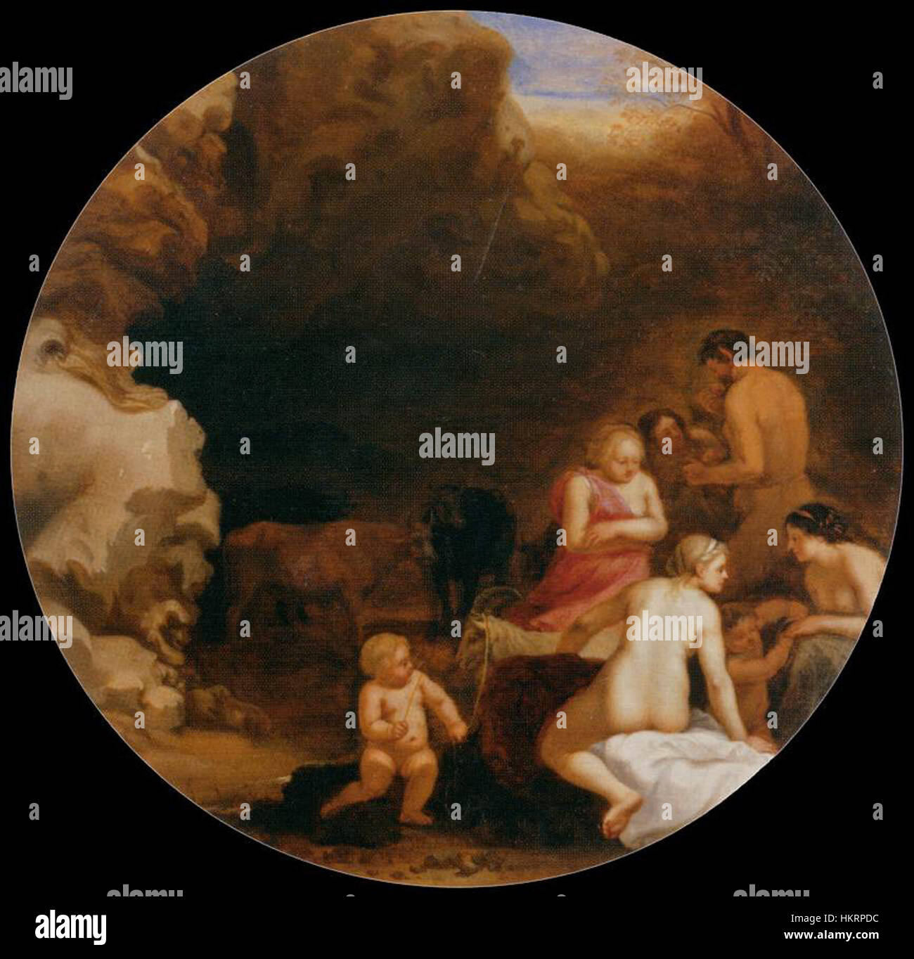 'Nymphs and Satyrs at the Entrance of a Grotto' by Cornelis van ...