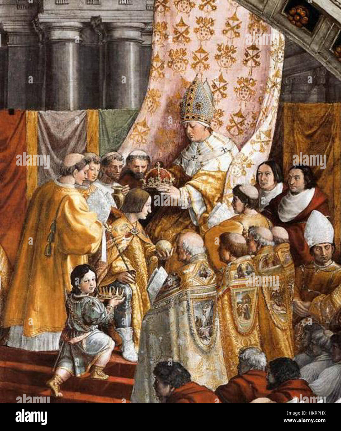This historical painting captures the moment of Charlemagne’s ...