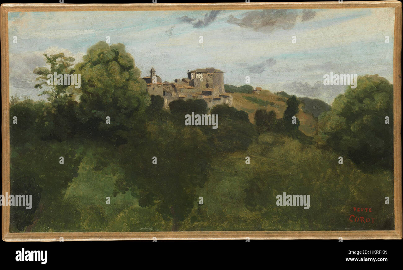 Jean Baptiste Camille Corot's 'View of Genzano' depicts the Italian ...