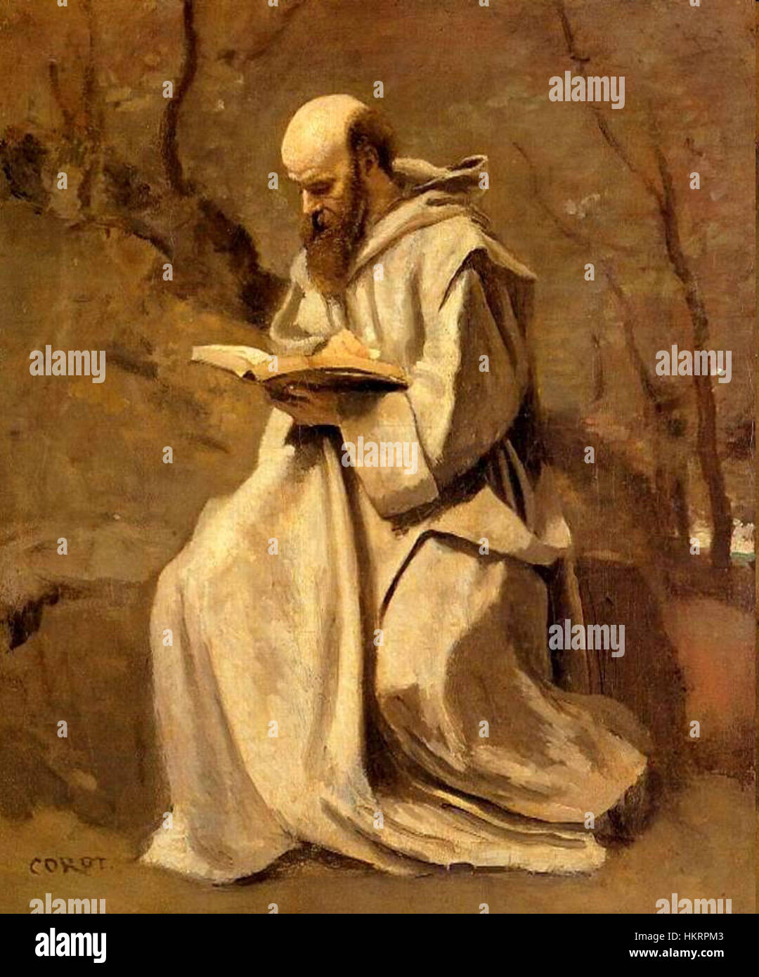 Monk book painting hi-res stock photography and images - Alamy