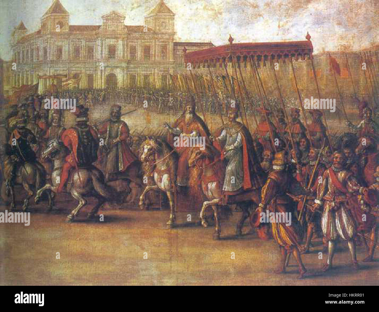 This artwork depicts the grand entrance to the historic city of Toledo ...