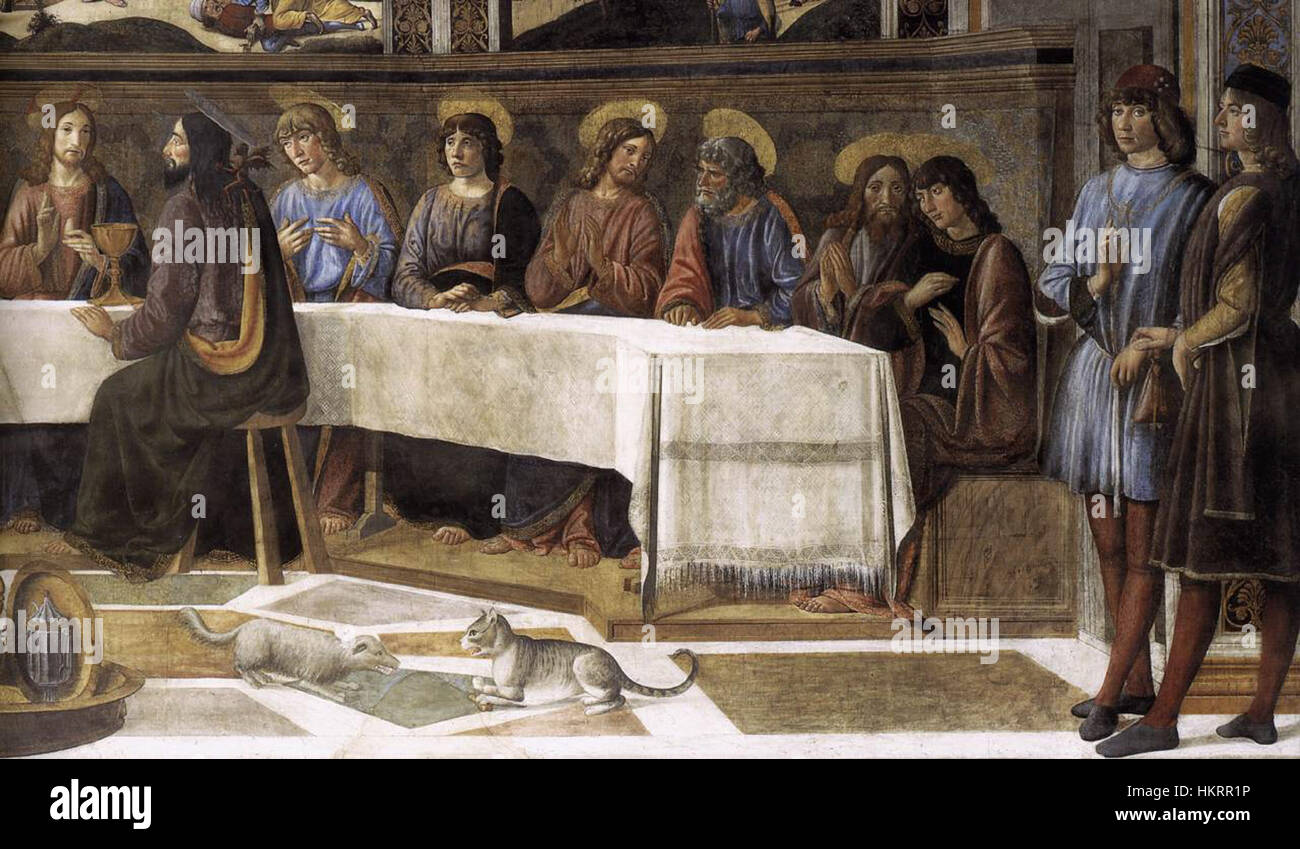 Cosimo rosselli, ultima cena 02 Stock Photo - Alamy