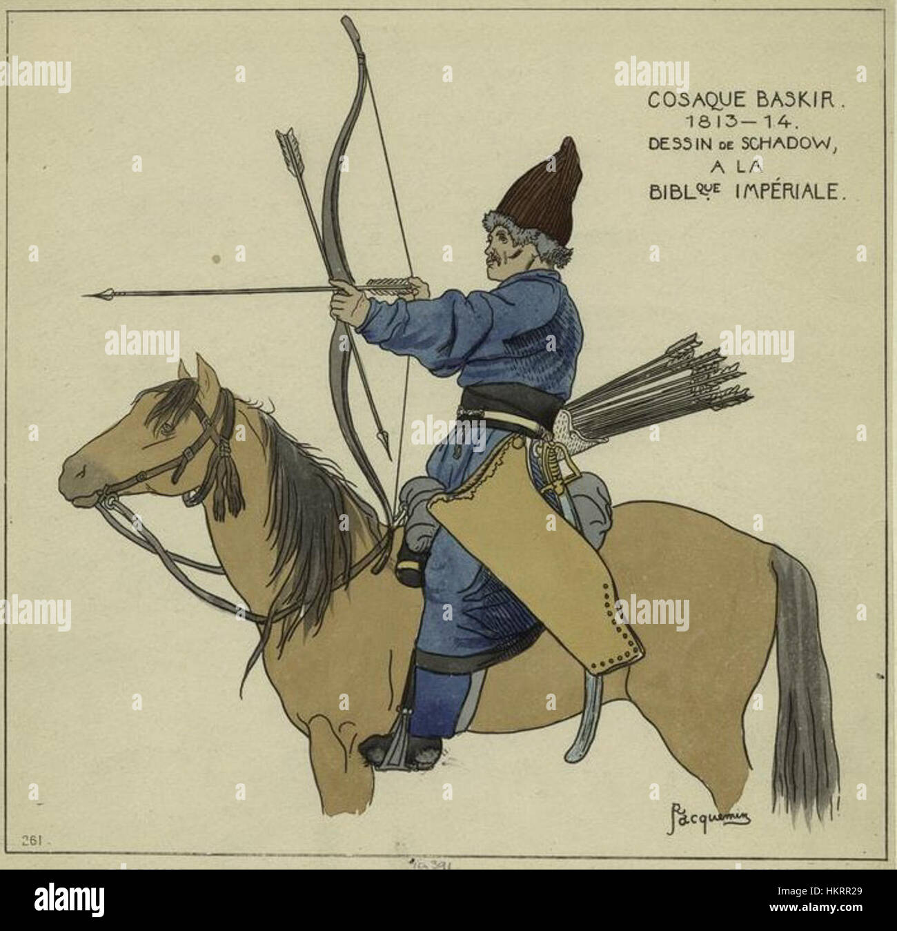 'Cosaque Baskir' likely depicts a historical scene from Eastern Europe ...