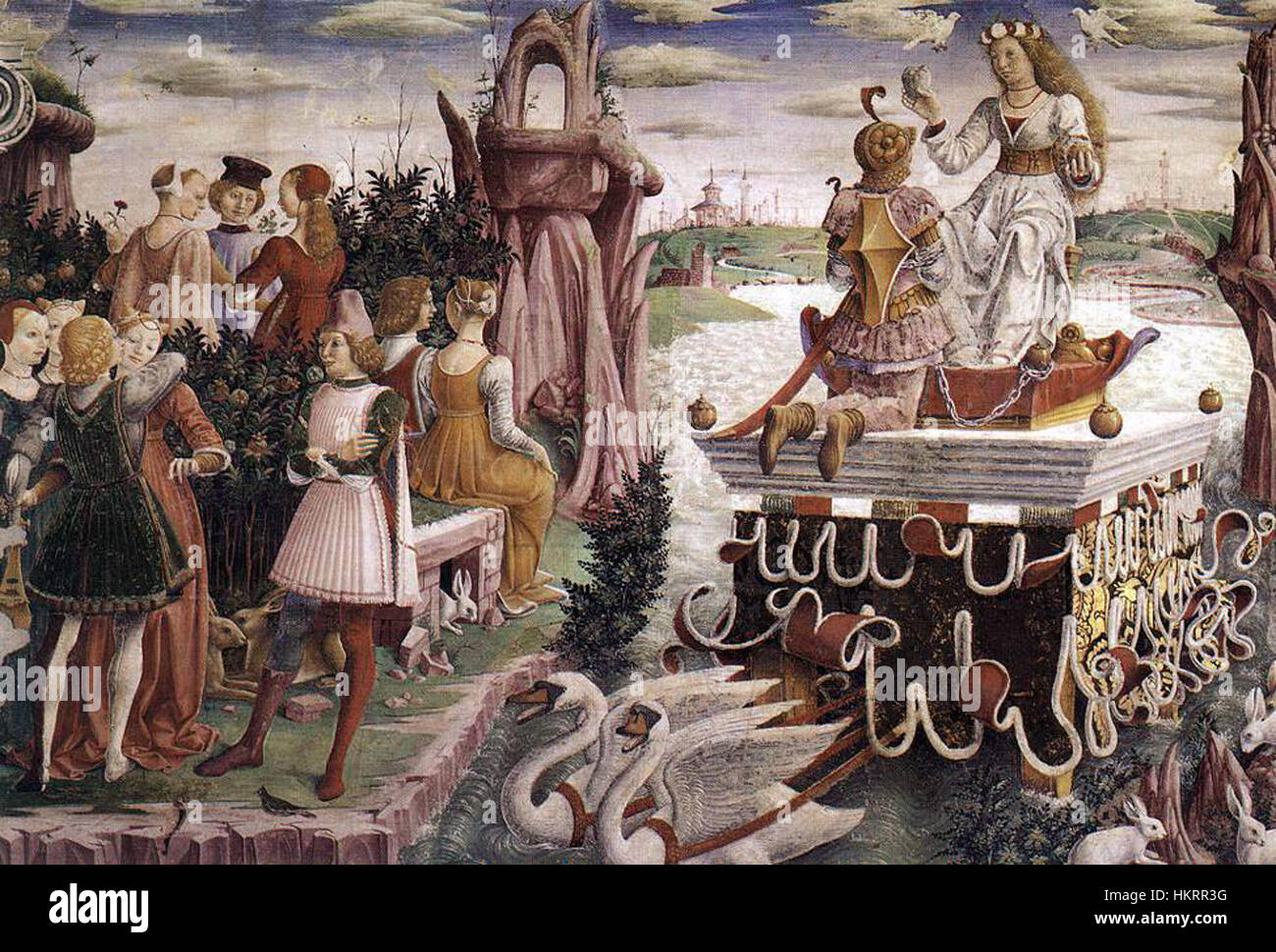 *Allegory of April – Triumph of Venus* by Francesco del Cossa depicts ...