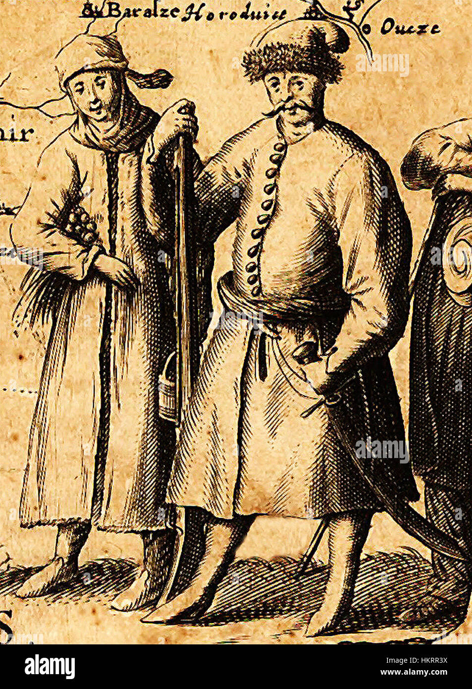 This historical artwork by Boplan portrays the Cossacks, a group of ...