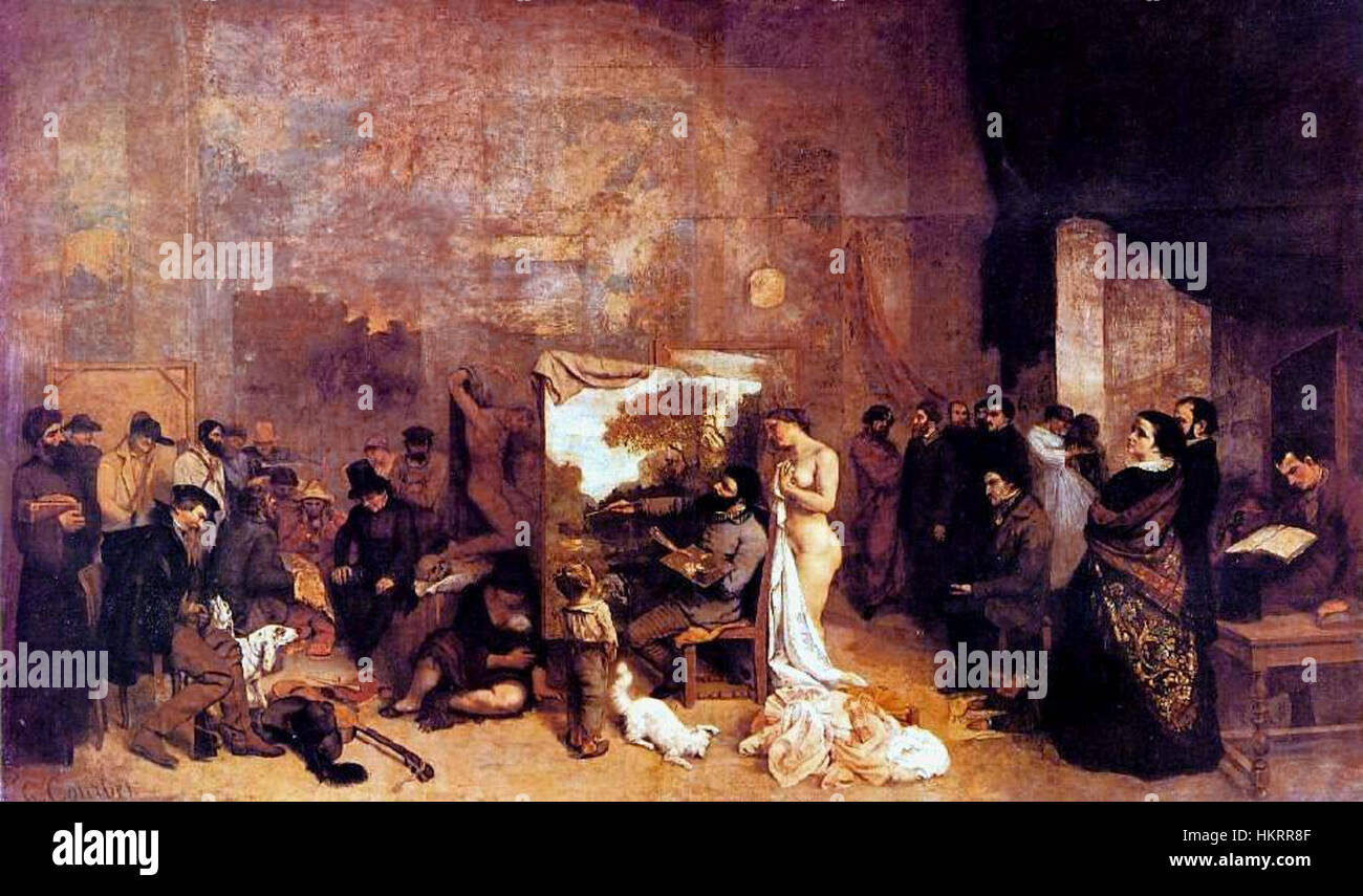 'The Painter’s Studio' (1855) by Gustave Courbet is a monumental oil ...