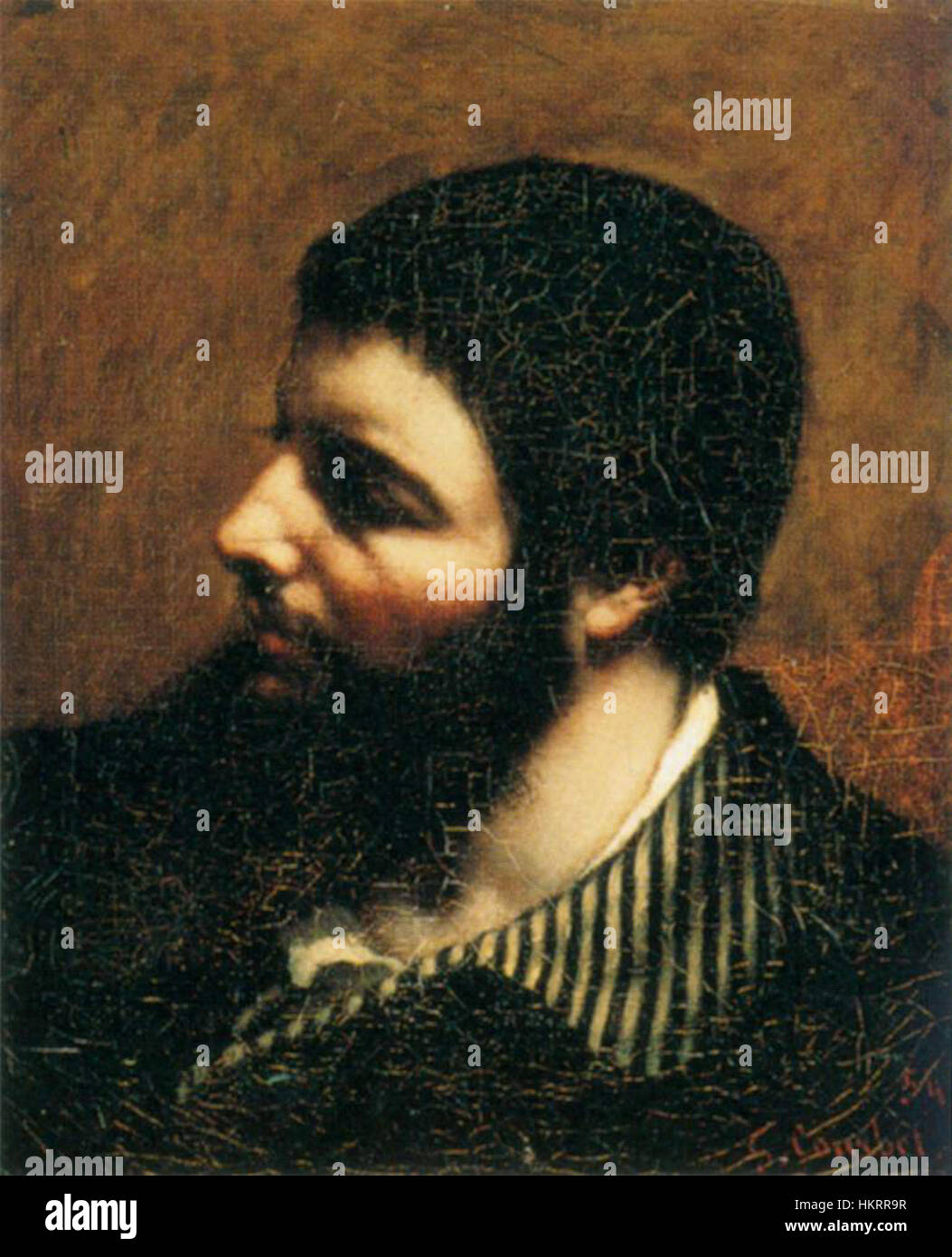 'Courbet-Autoportrait-Fabre' is a self-portrait by the French artist ...