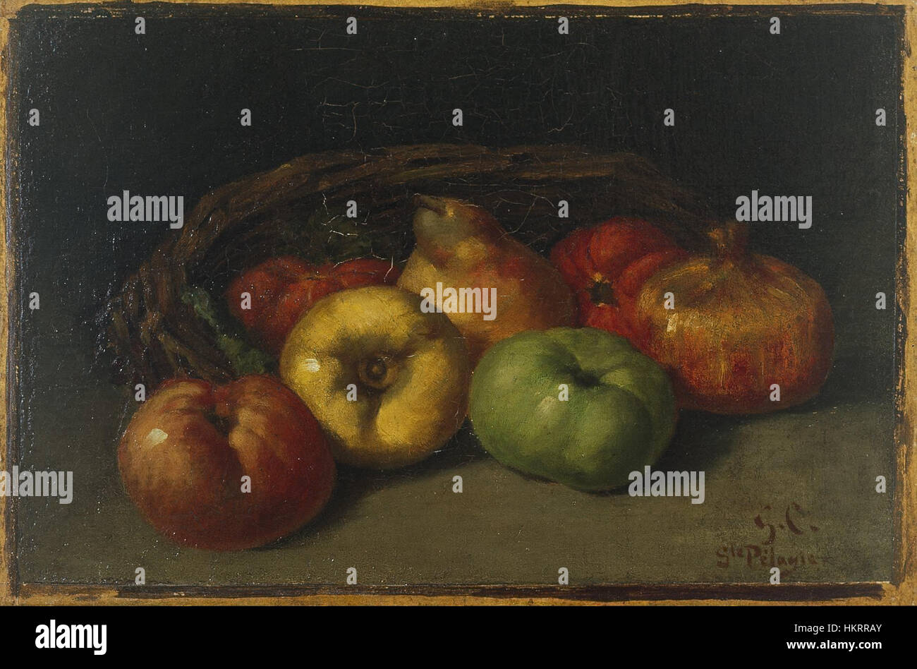 This still life painting by Gustave Courbet, titled *Still Life with ...